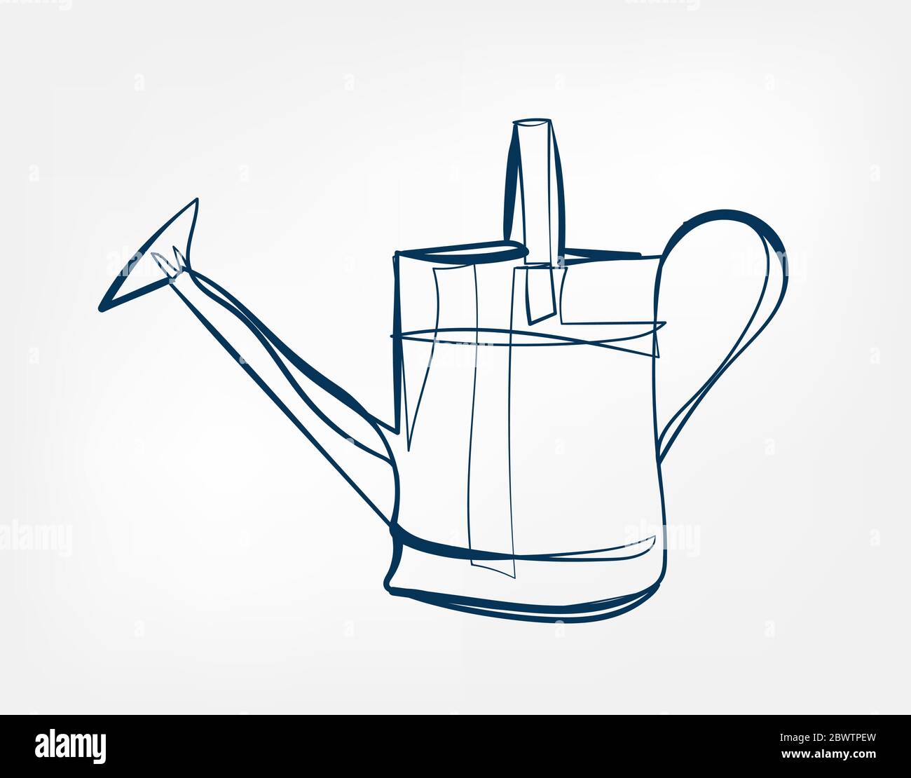 watering can vector art line isolated doodle Stock Vector Image & Art ...