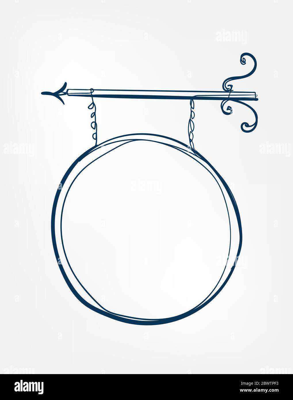 signboard vector art line isolated doodle Stock Vector Image & Art - Alamy