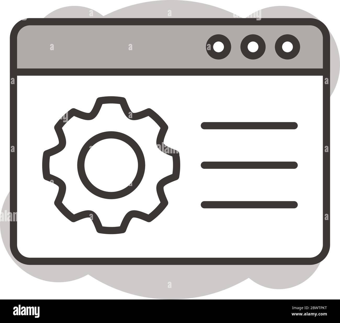 webpage template with gears line style Stock Vector Image & Art - Alamy
