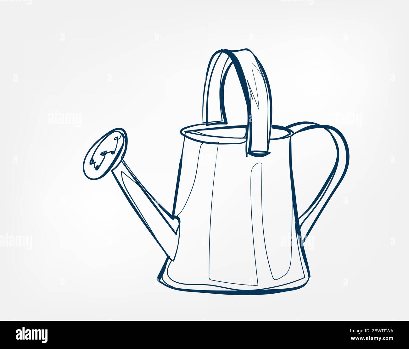 watering can vector art line isolated doodle Stock Vector Image & Art ...