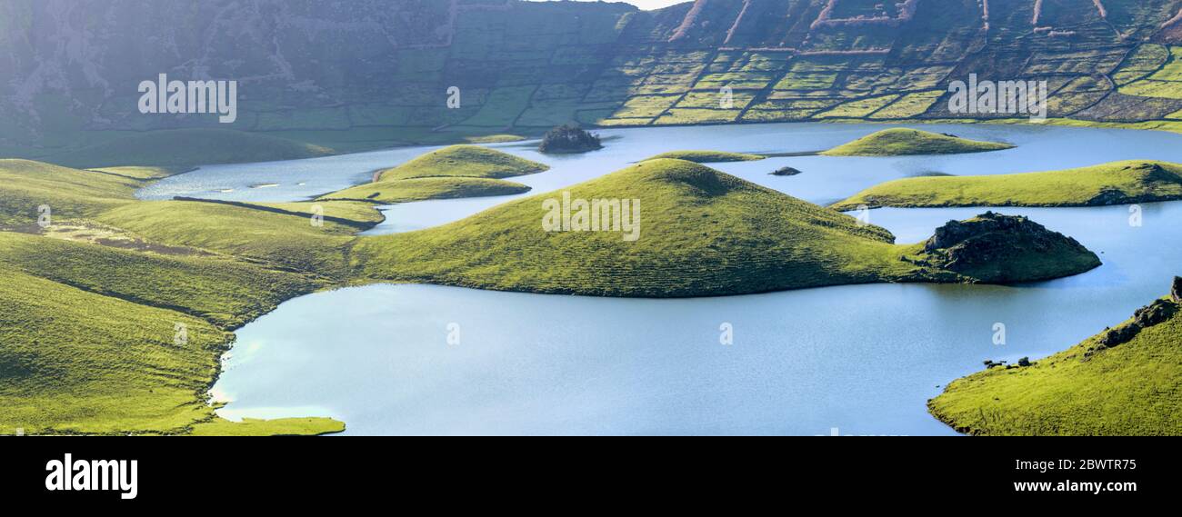 Portugal, Azores, Panorama of Caldeirao Stock Photo - Alamy