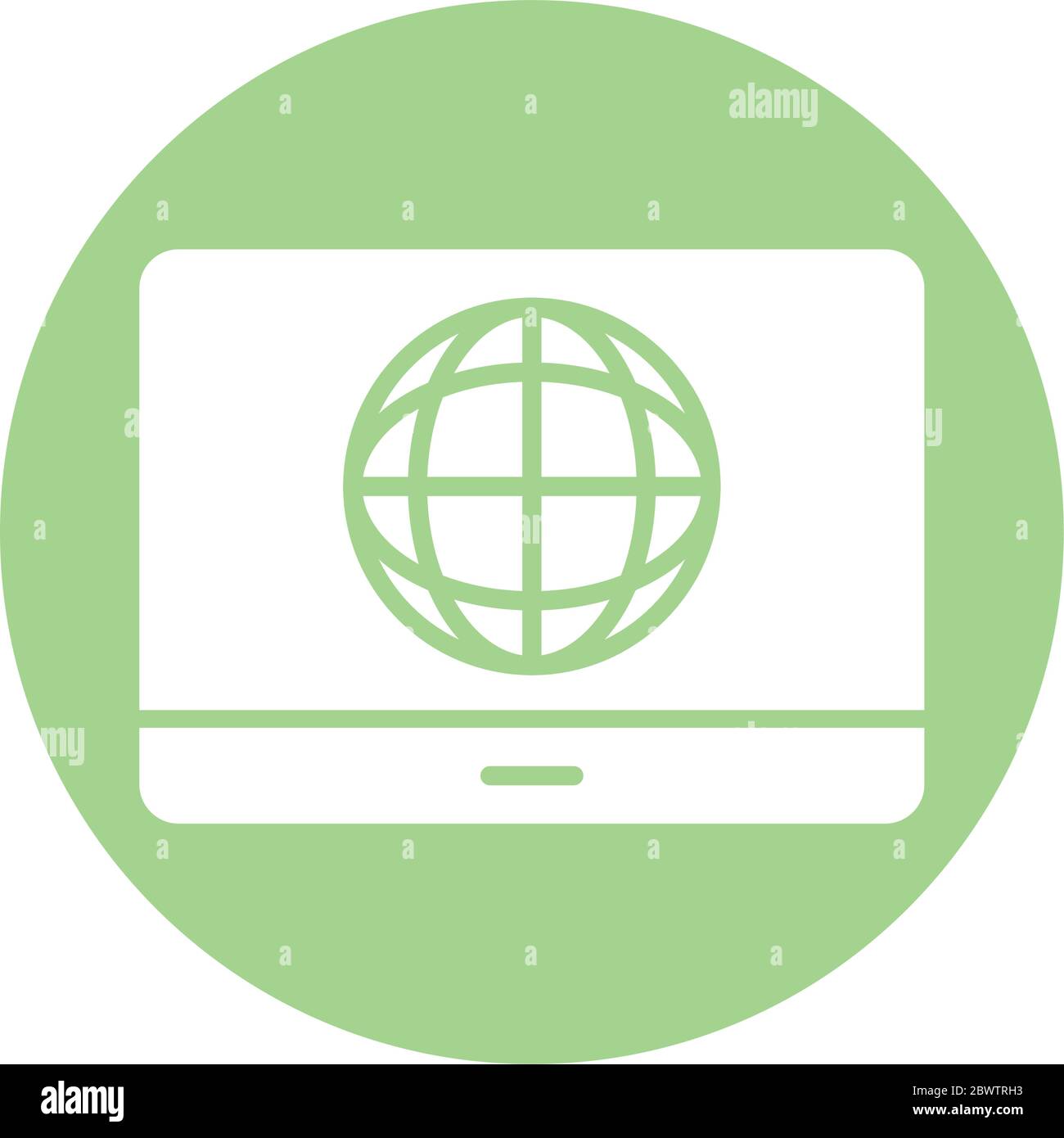 tablet with sphere browse line style Stock Vector Image & Art - Alamy