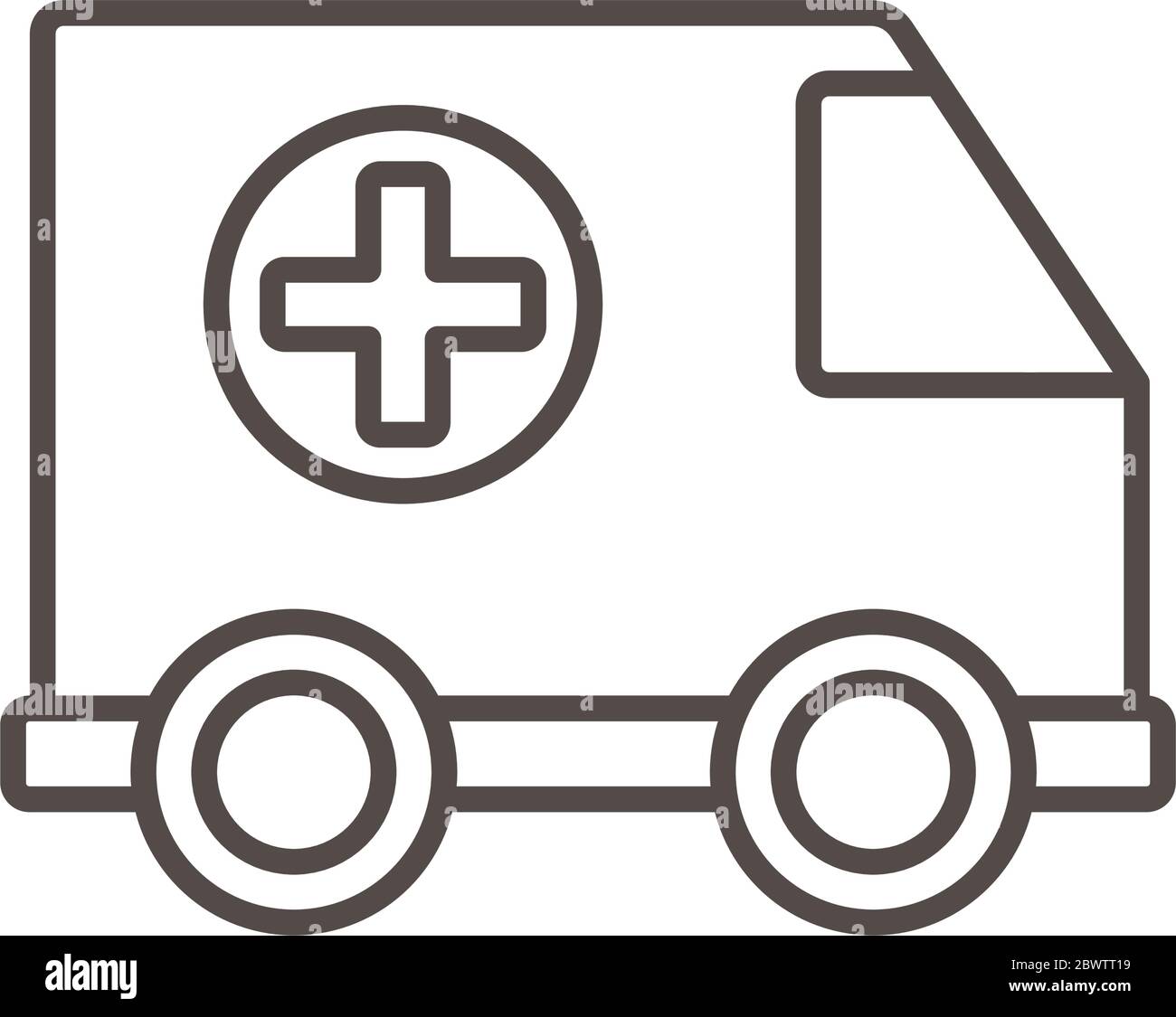 Side view of ambulance Stock Vector Images - Alamy