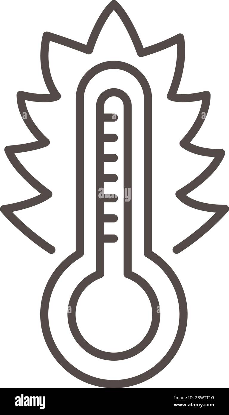 thermometer temperature measure line style Stock Vector Image & Art - Alamy