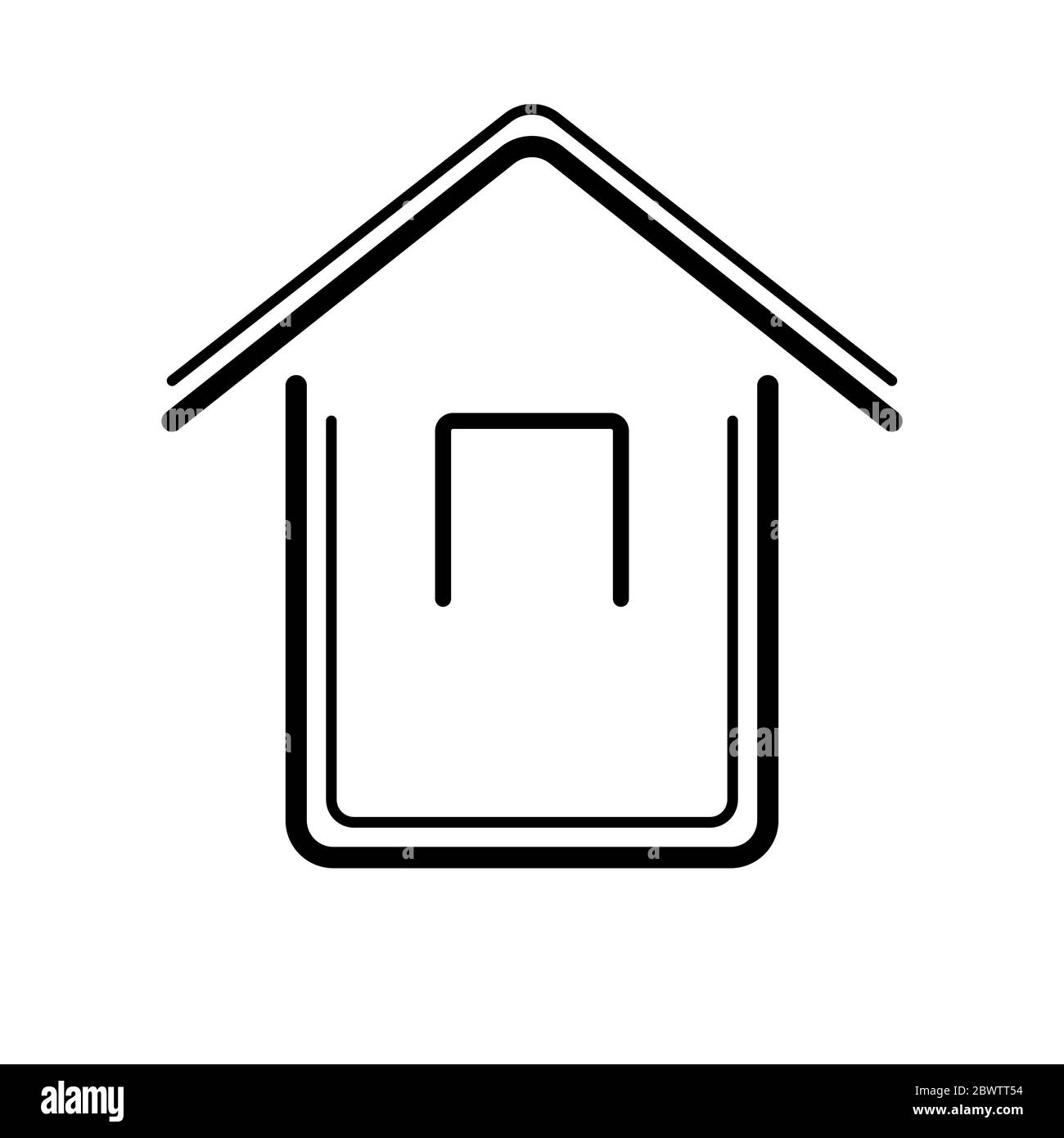 Abstract illustration of a house icon vector Stock Vector Image & Art ...