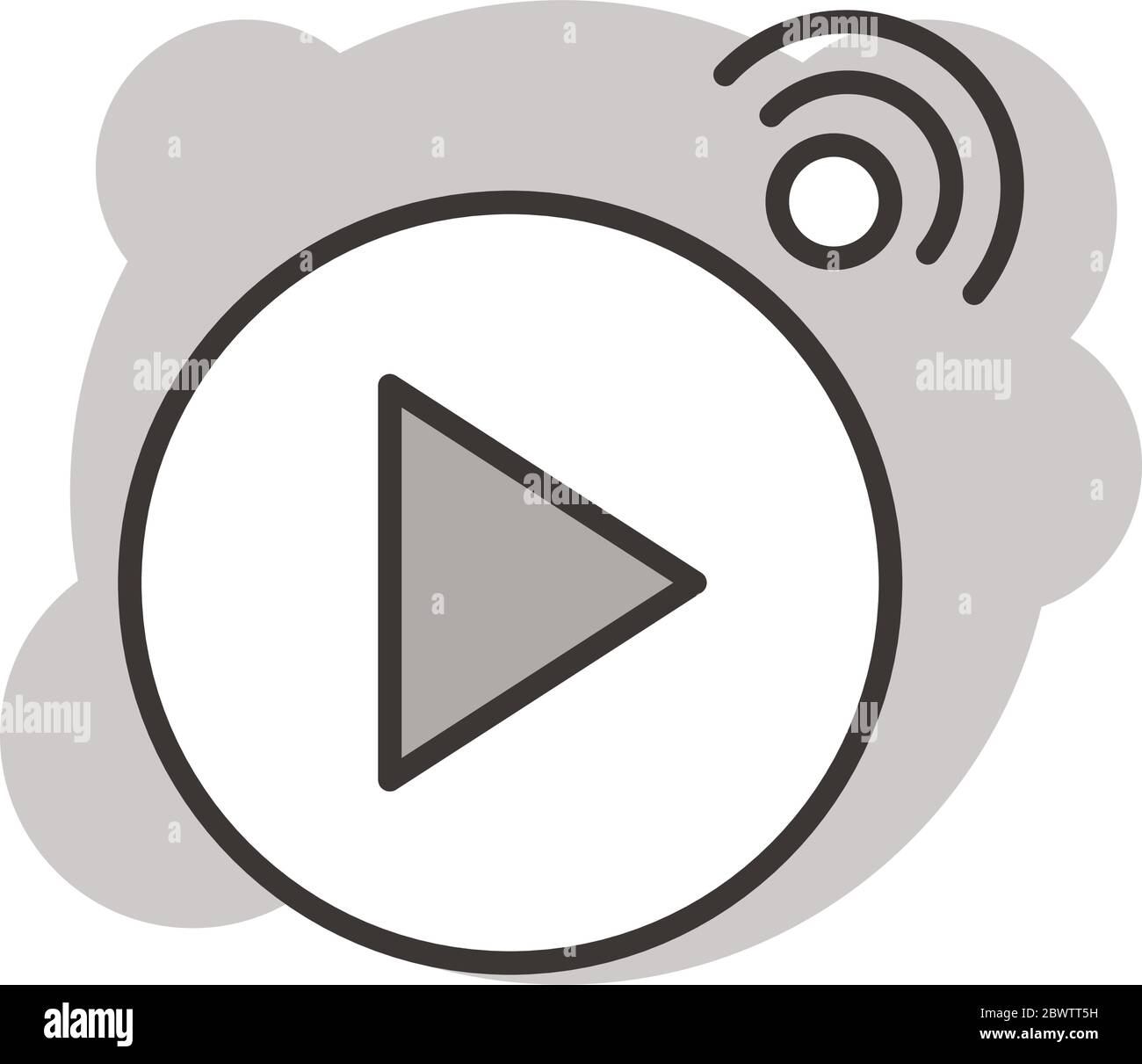 play button line style icon Stock Vector Image & Art - Alamy