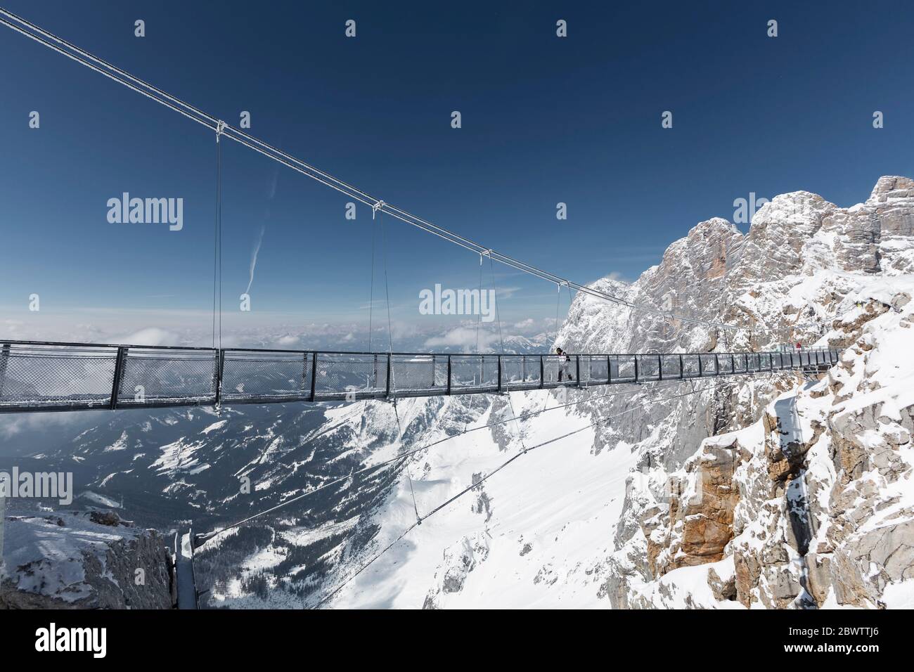 Suspension bridge hoher dachstein massif hi-res stock photography and ...