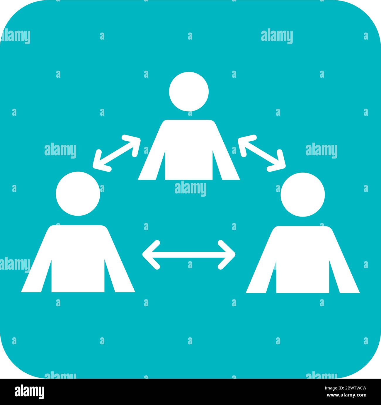 figures humans with arrows social distance line style Stock Vector ...