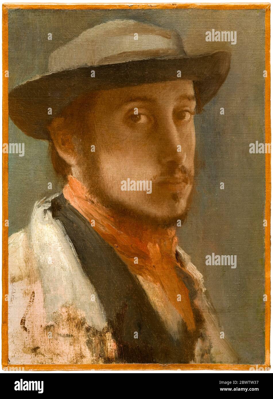 Edgar Degas, Self portrait, painting, 1857-1858 Stock Photo - Alamy