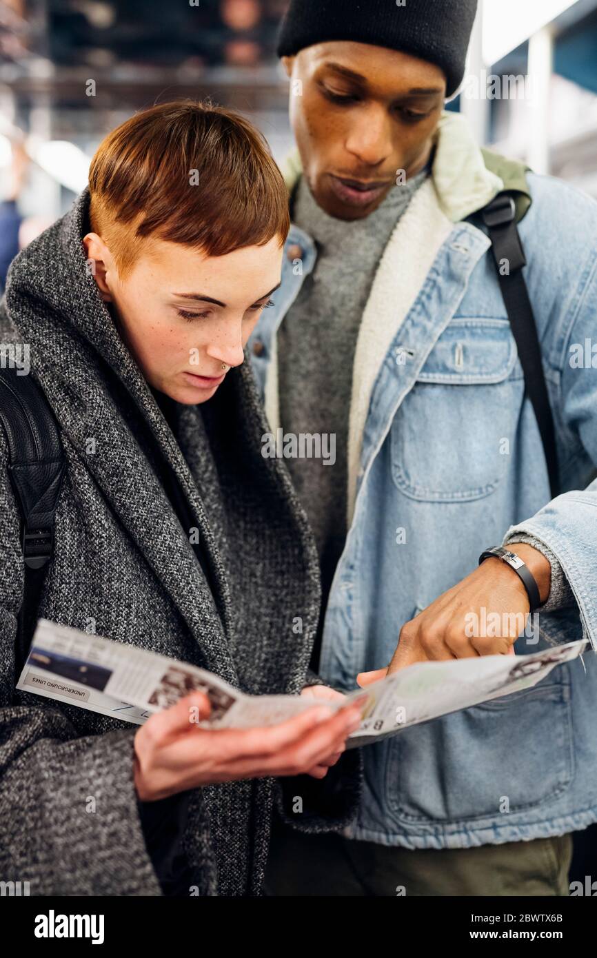 Checking subway map hi-res stock photography and images - Alamy