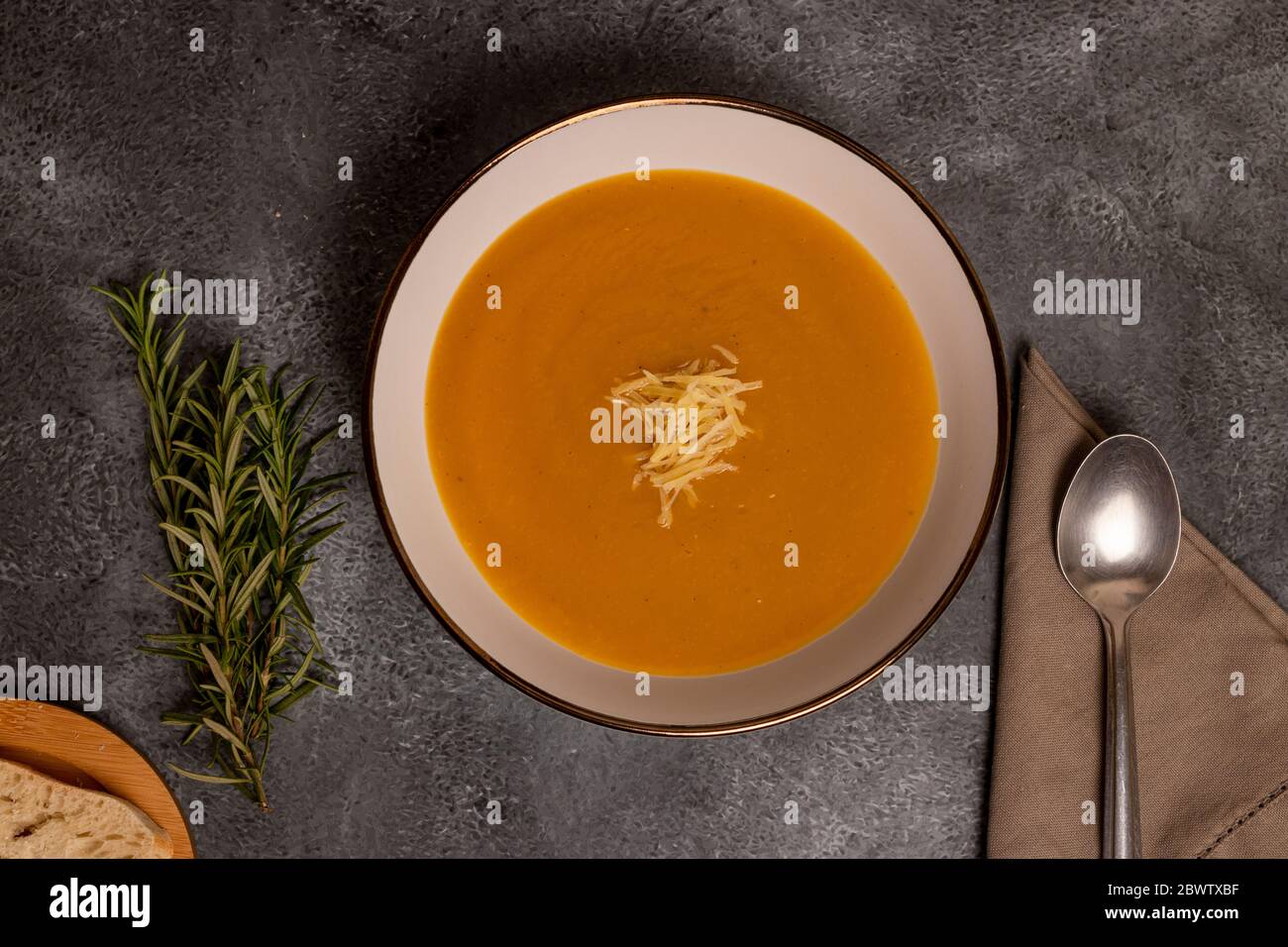 Pumpkin Soup, typical of Peru, also called as: Zapallo Loche or ...