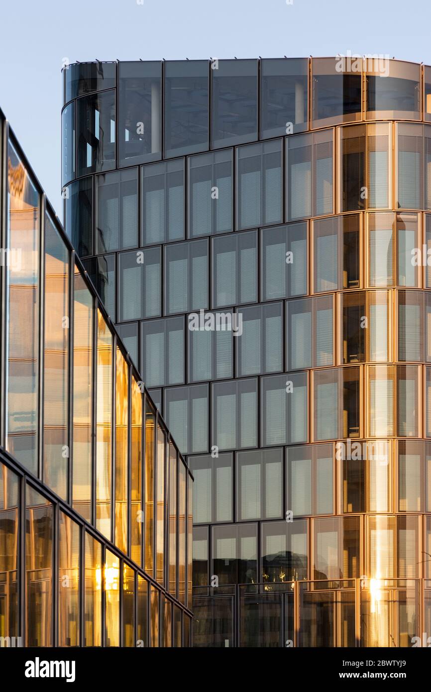 Glass exterior modern building bavaria towers complex hi-res stock ...