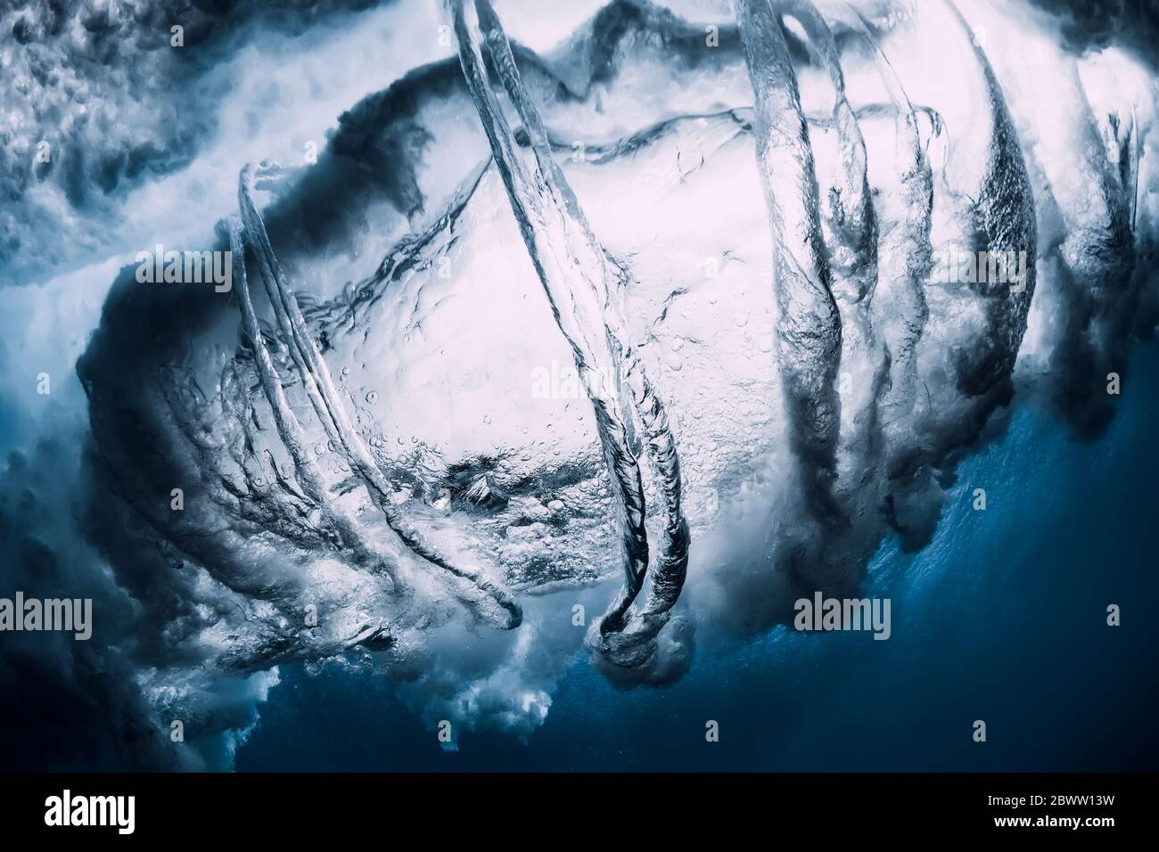 Ocean wave underwater. Ocean textures in underwater Stock Photo - Alamy