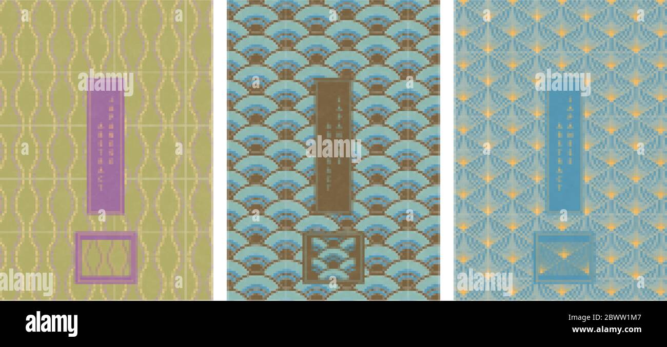 Oriental Japanese style abstract seamless pattern background design ...