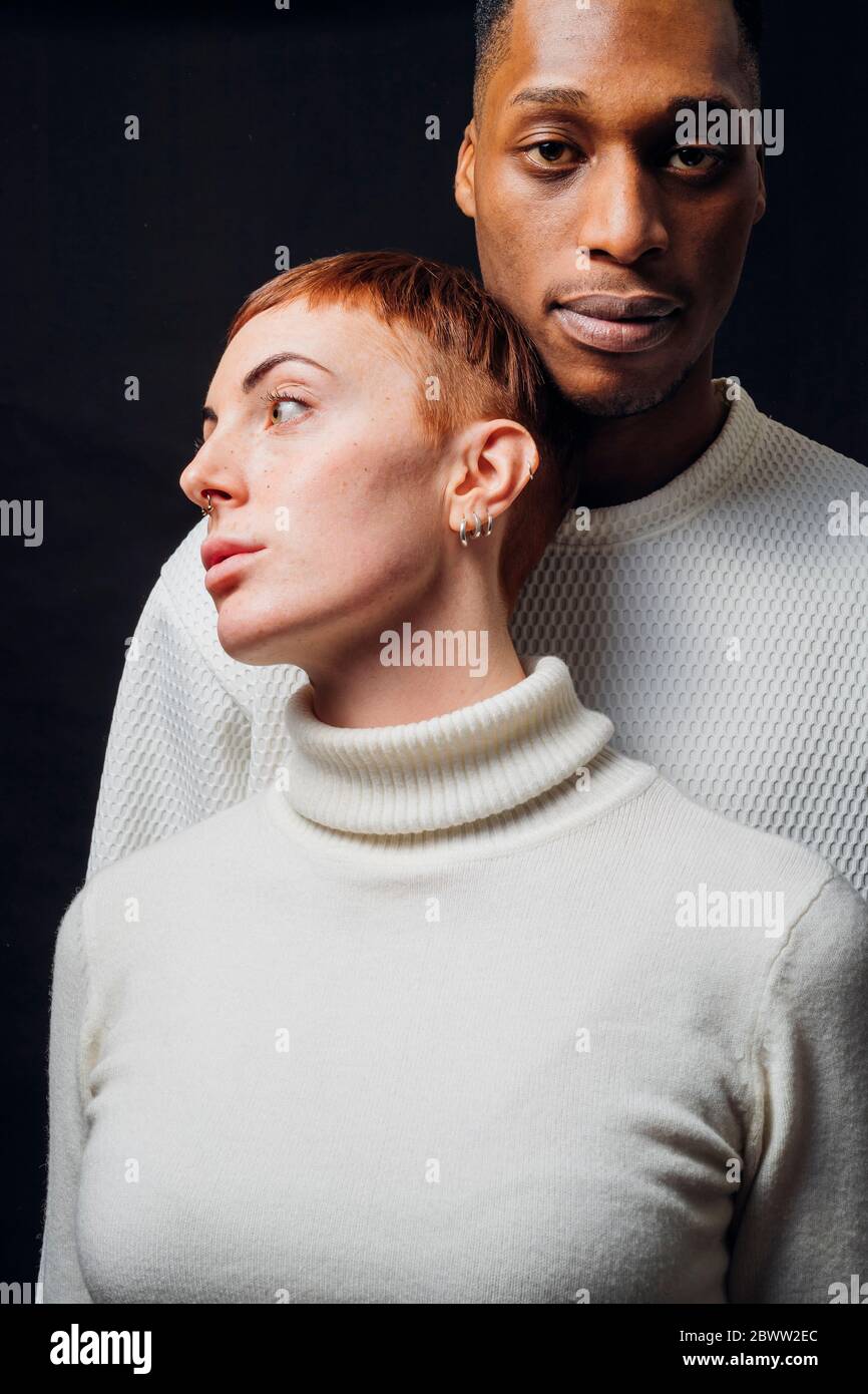 Front view mixed race couple hi-res stock photography and images - Alamy