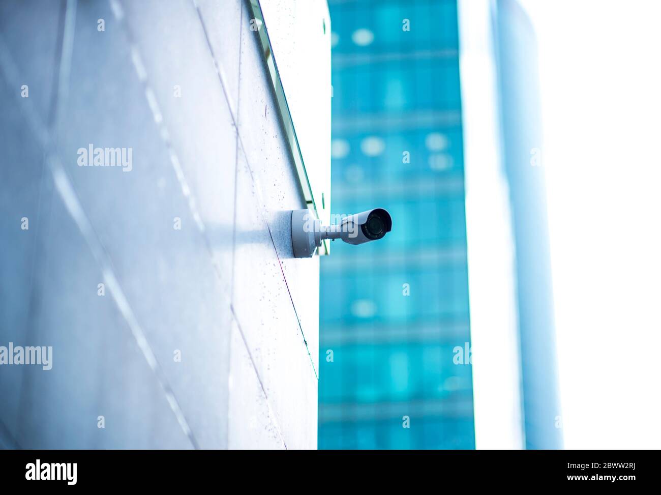 three cctv security cameras on the street pylon Stock Photo - Alamy