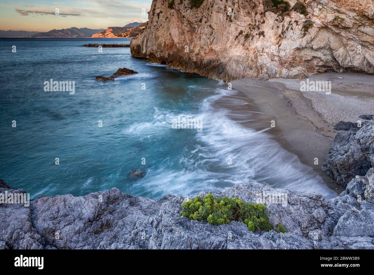 Italy Liguria Varigotti - Punta Crena Stock Photo - Alamy