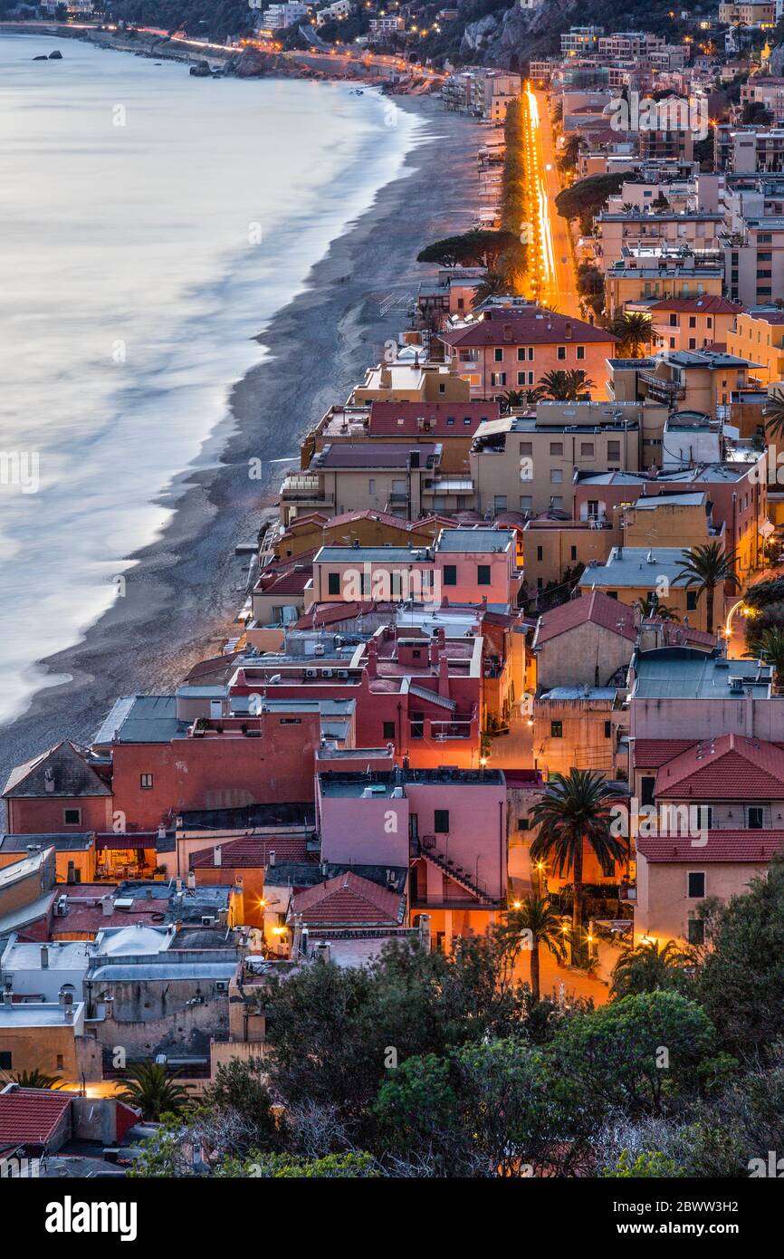 Italy Liguria Varigotti - The Marine Village of Varigotti Stock Photo ...