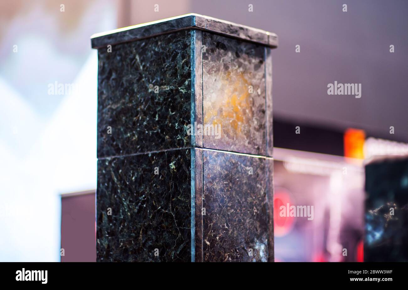 Detail of a Marble chimney. Chimney with marble pipes Stock Photo - Alamy