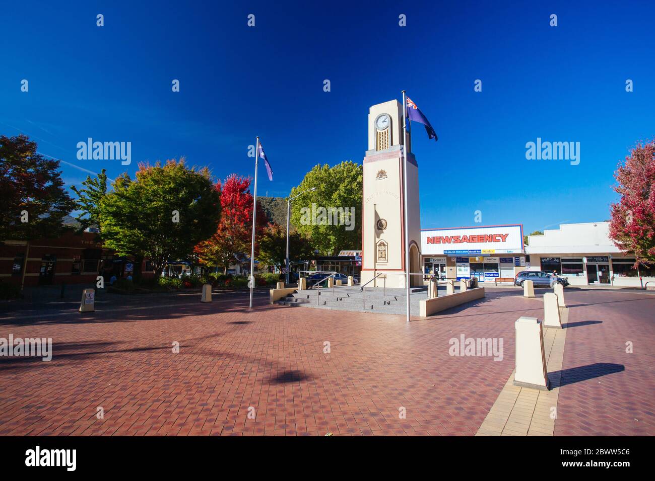 Township of Bright in Australia Stock Photo - Alamy