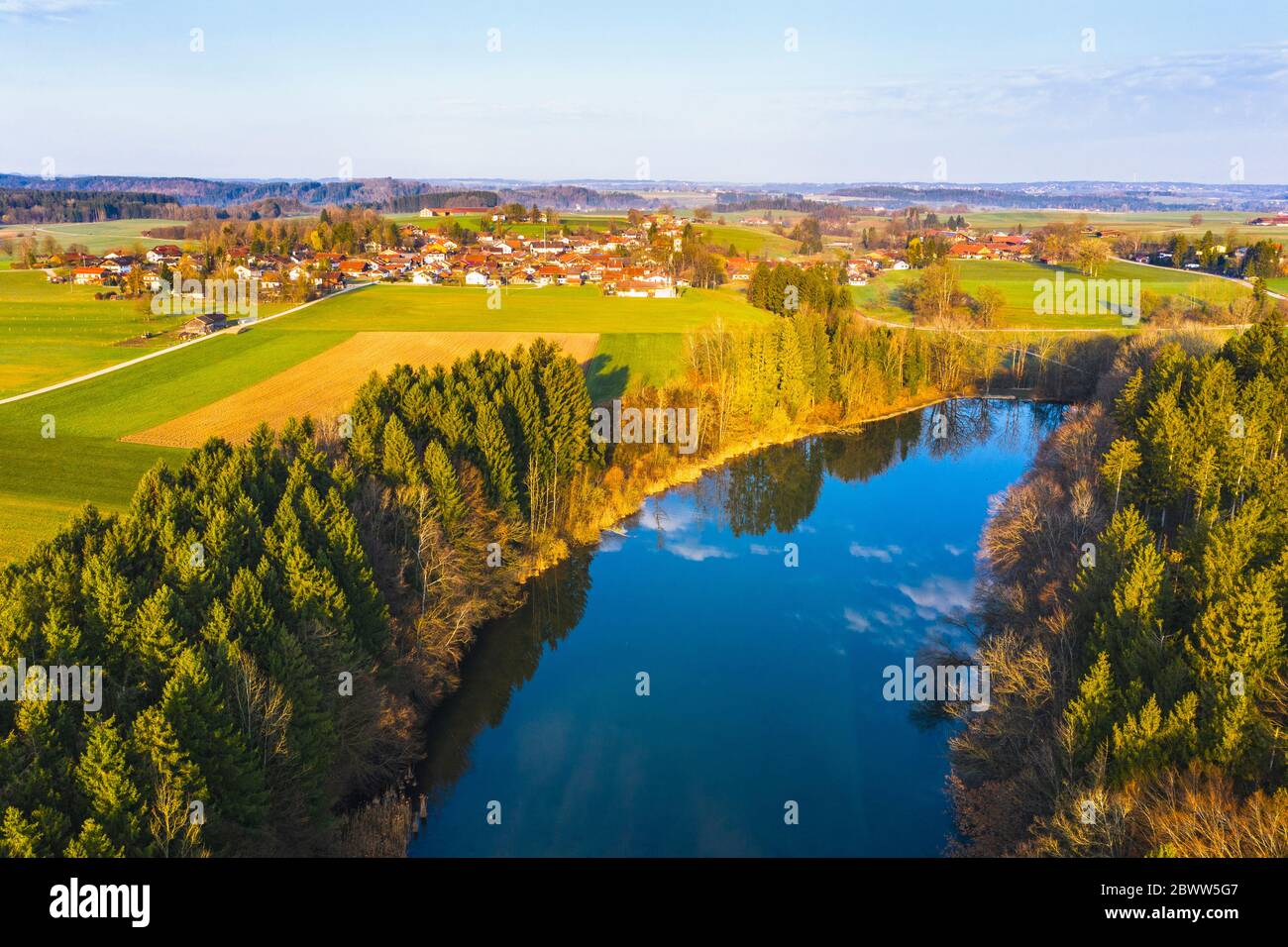 Drone view thanninger weiher lake hi-res stock photography and images ...