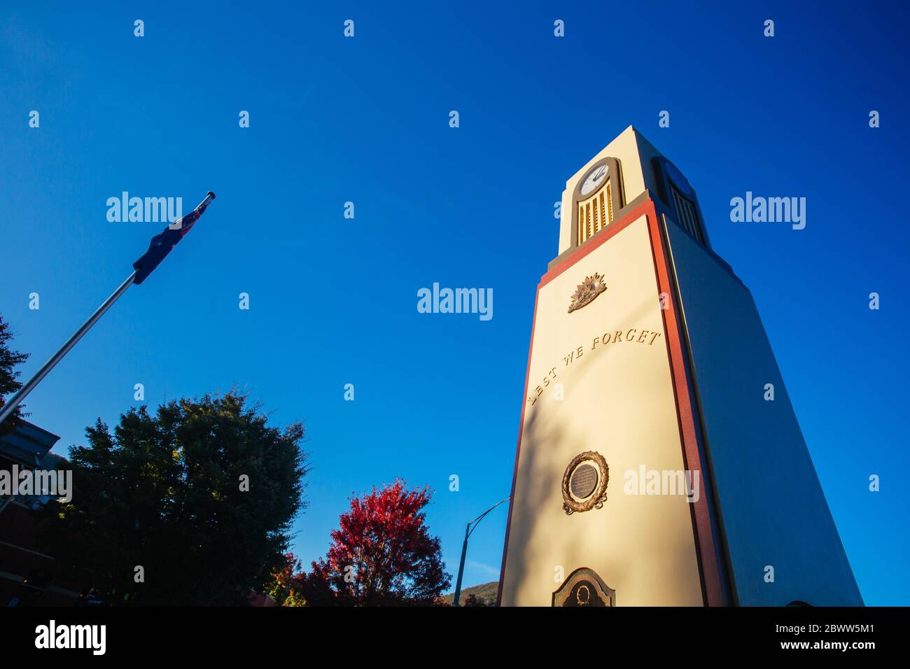 Township of Bright in Australia Stock Photo - Alamy