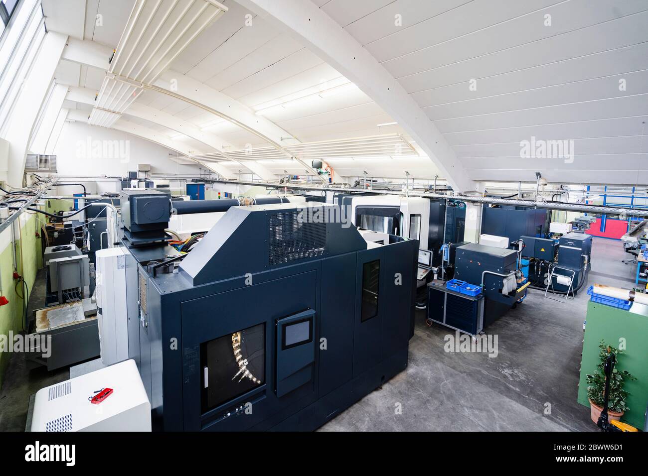 Germany, Bavaria, Munich, Production hall machinery Stock Photo - Alamy