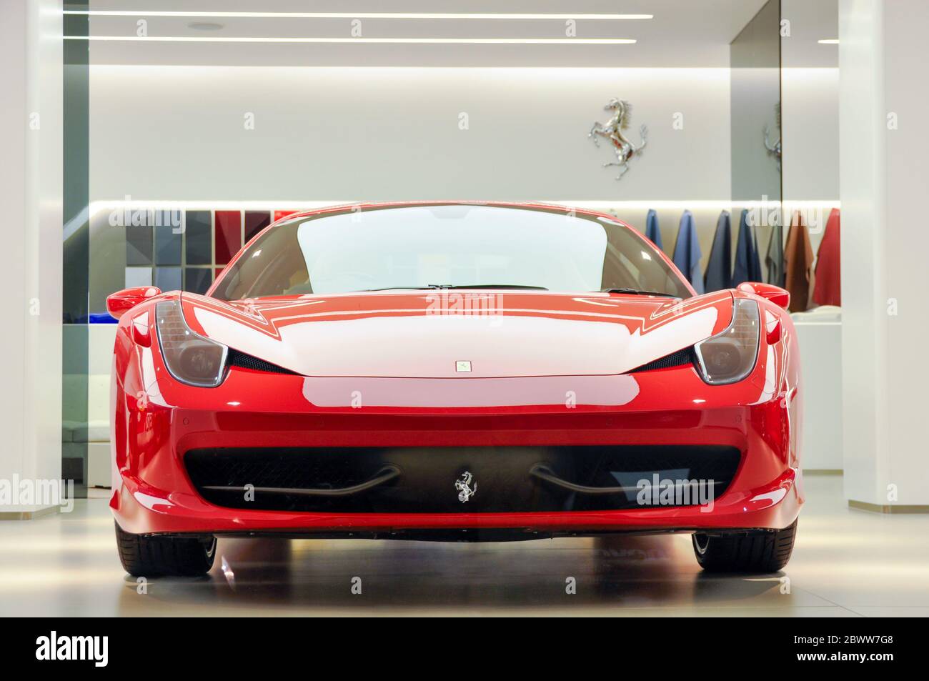Red Ferrari 458 Italia Stock Photo - Alamy