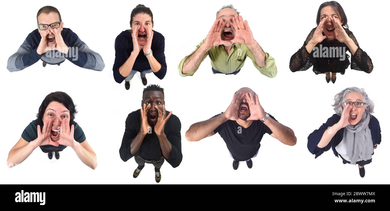 Angry african man screaming Cut Out Stock Images & Pictures - Alamy