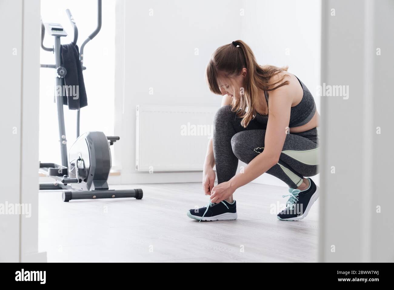 Preparing workout hi-res stock photography and images - Alamy