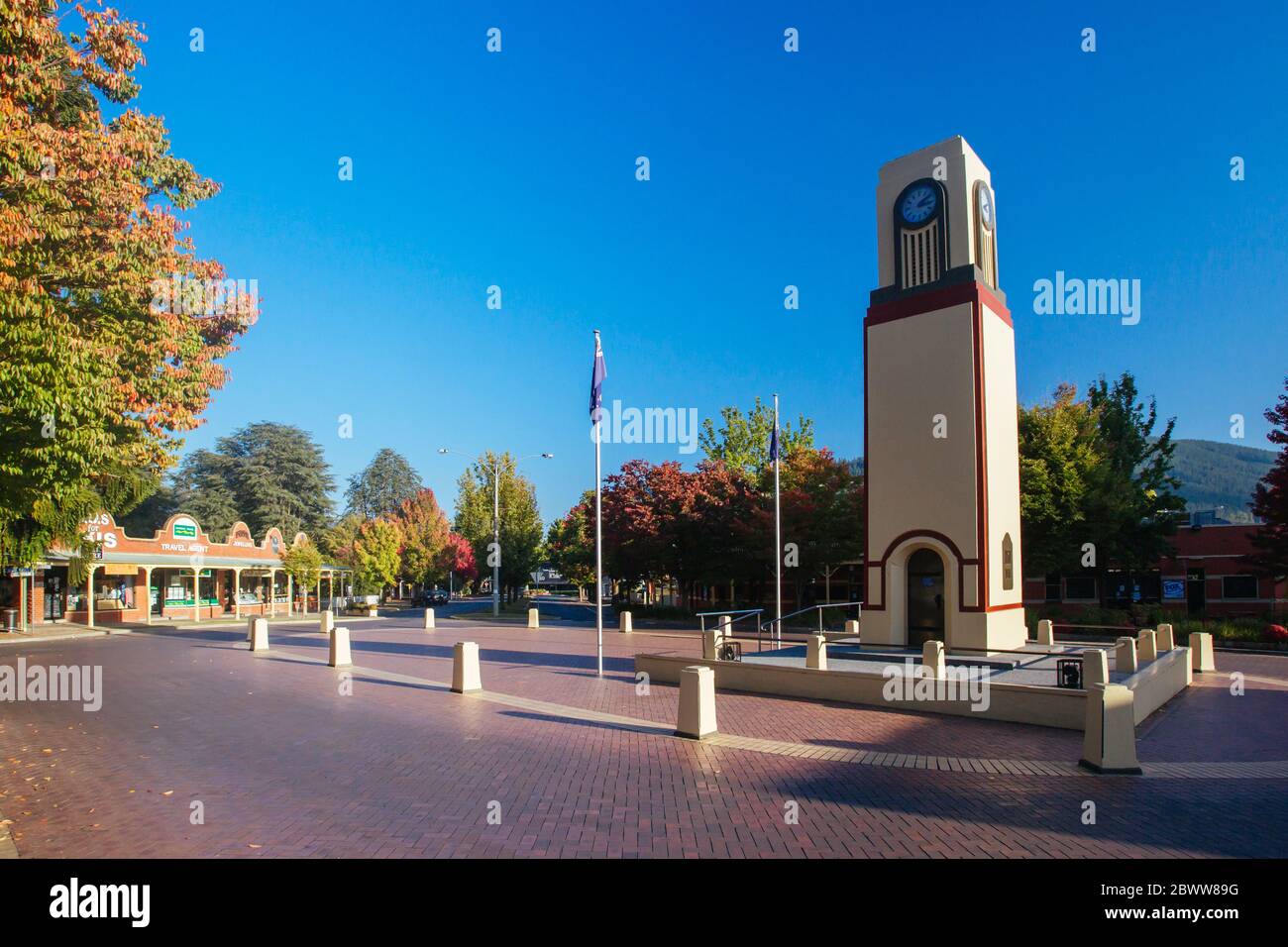 Township of Bright in Australia Stock Photo - Alamy