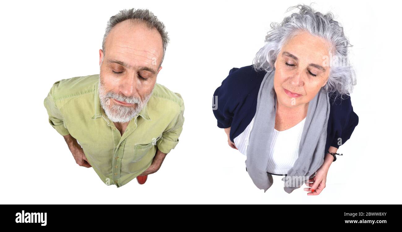 Eyes closed joyful expression Cut Out Stock Images & Pictures - Alamy