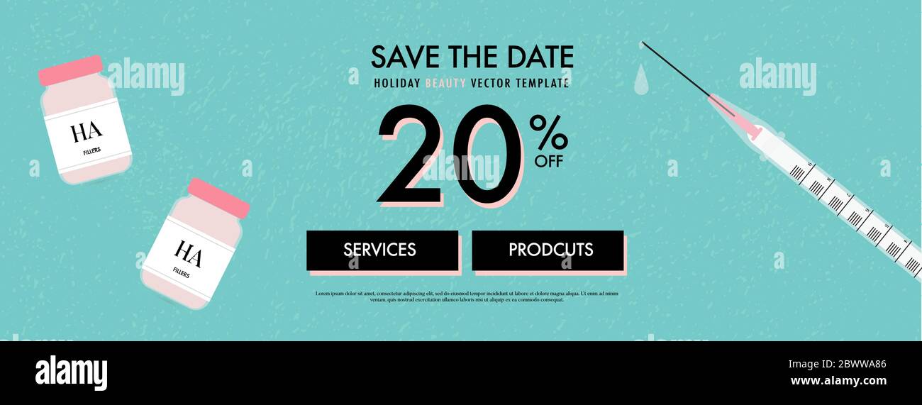 Syringe beauty injection, Hyaluronic Acid HA filler in bottle, vector ...