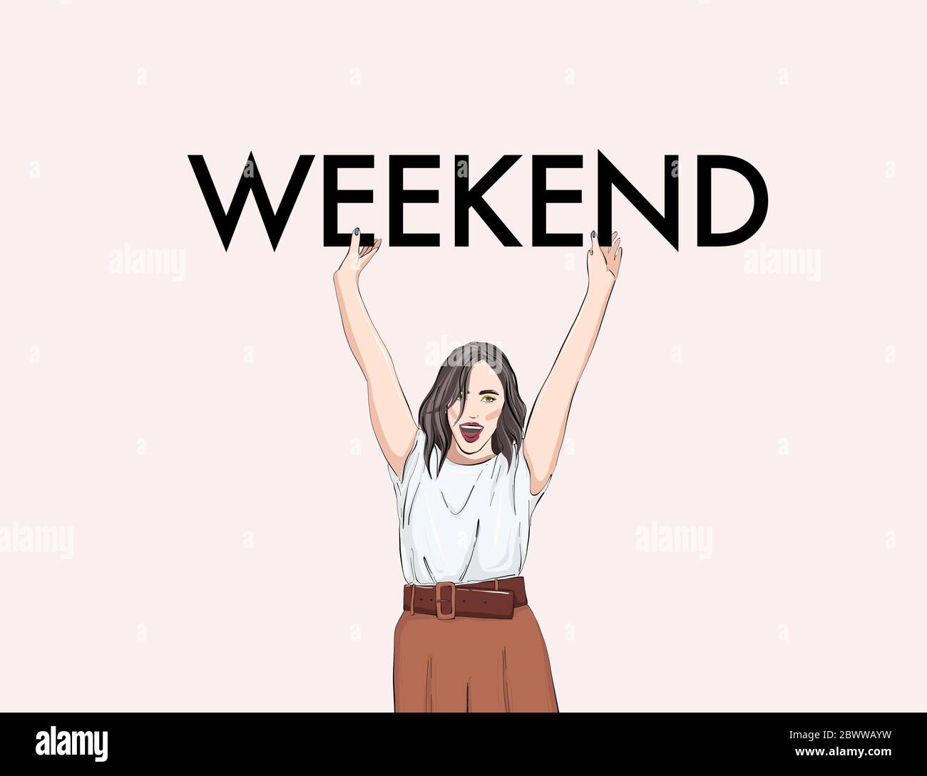 Inspirational woman illustration hi-res stock photography and images ...