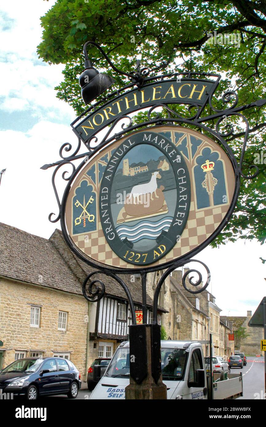 Northleach village centre in Gloucestershire, England Stock Photo - Alamy