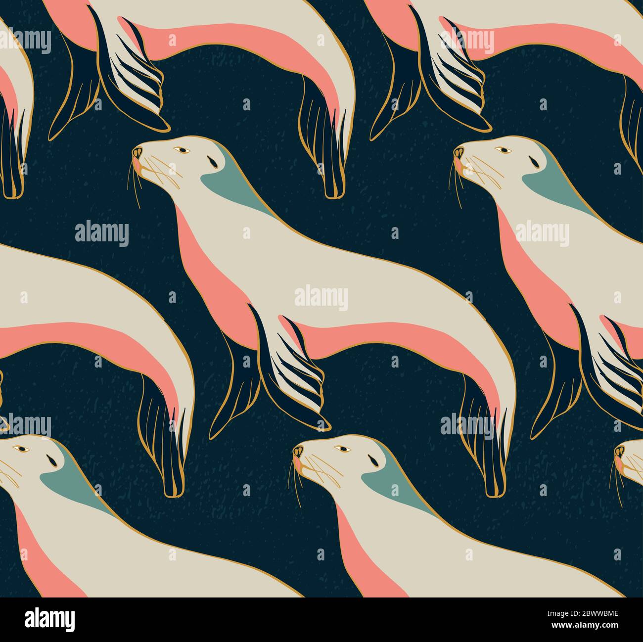 Colony of sea mammals Stock Vector Images - Alamy