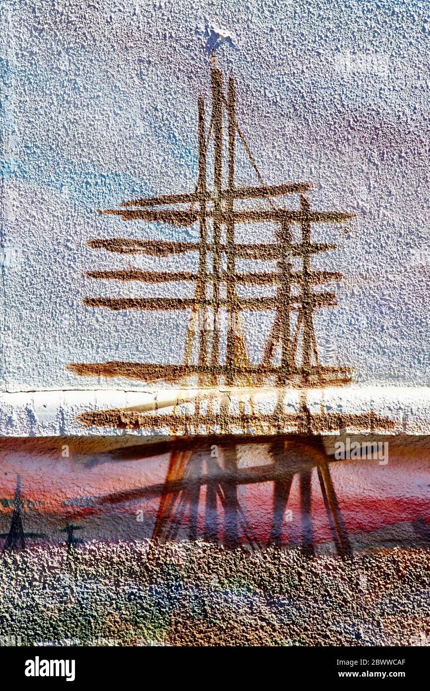 Sailing ship mural hi-res stock photography and images - Alamy