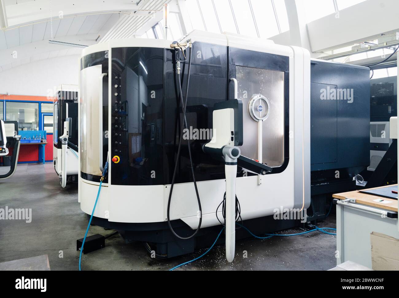 Germany, Bavaria, Munich, Production hall machinery Stock Photo - Alamy