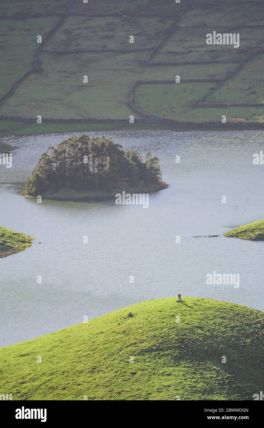 Portugal, Azores, Lake inside Caldeirao crater Stock Photo - Alamy