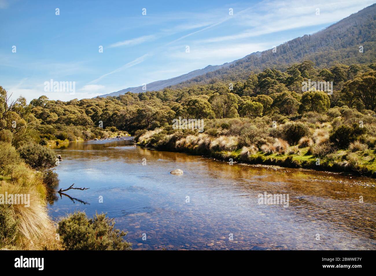 Lake Crackenback Walking and Biking Trails Stock Photo - Alamy