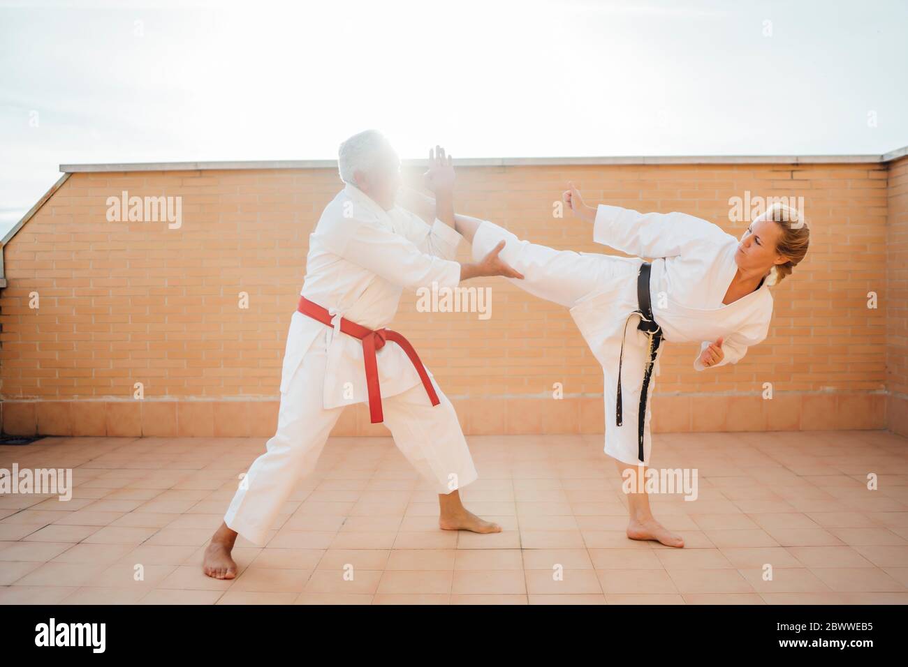 Karate woman caucasian hi-res stock photography and images - Alamy