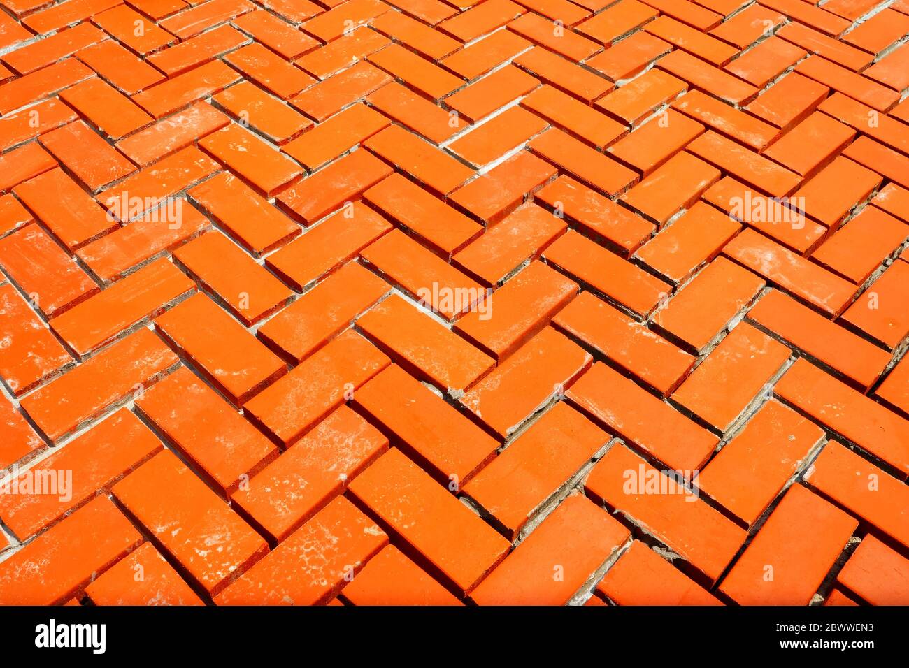 Red concrete paving bricks hi-res stock photography and images - Alamy