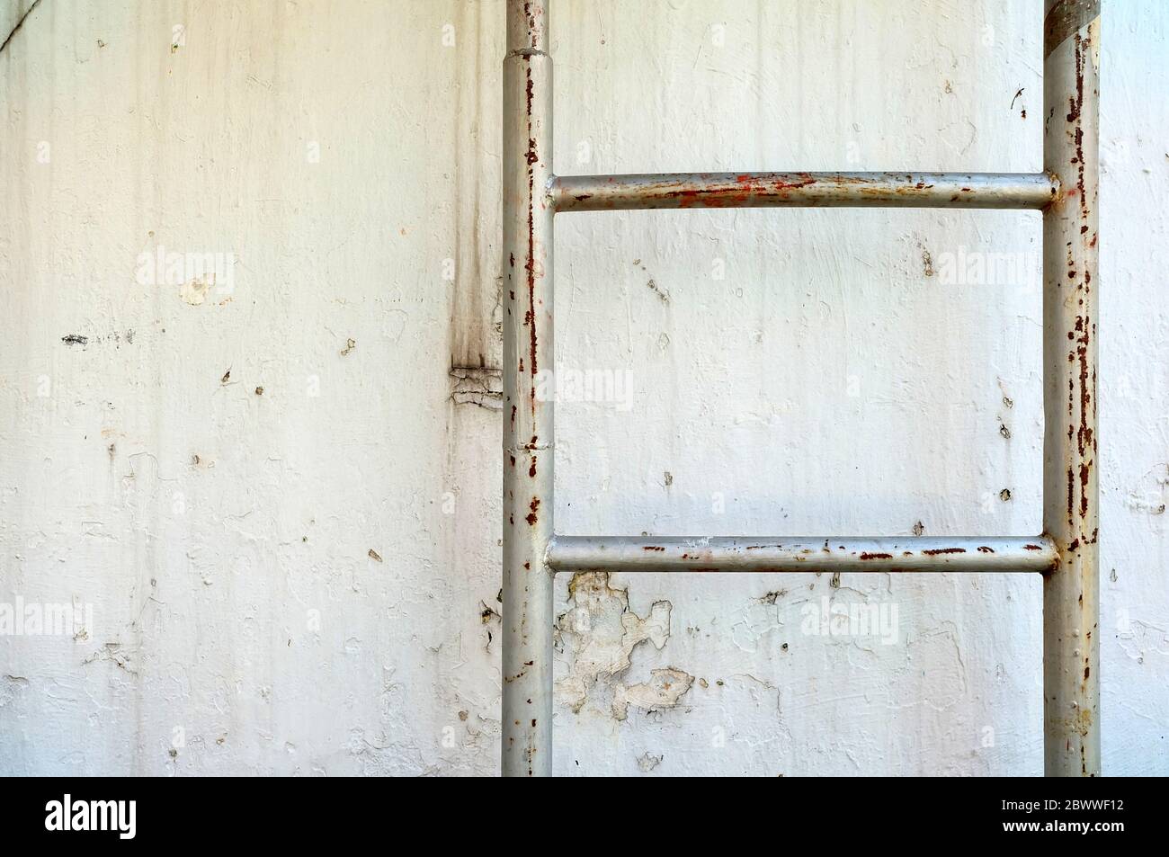 Fire Escape Metal Staircase with Grunge Concrete Wall Texture ...