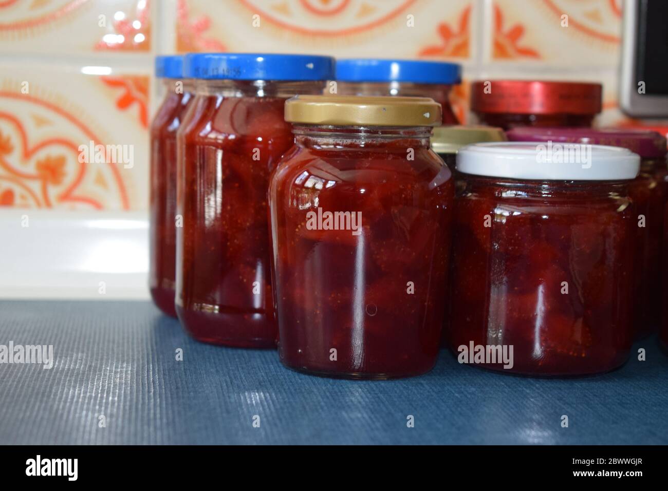 homemade strawberry marmalade Stock Photo - Alamy