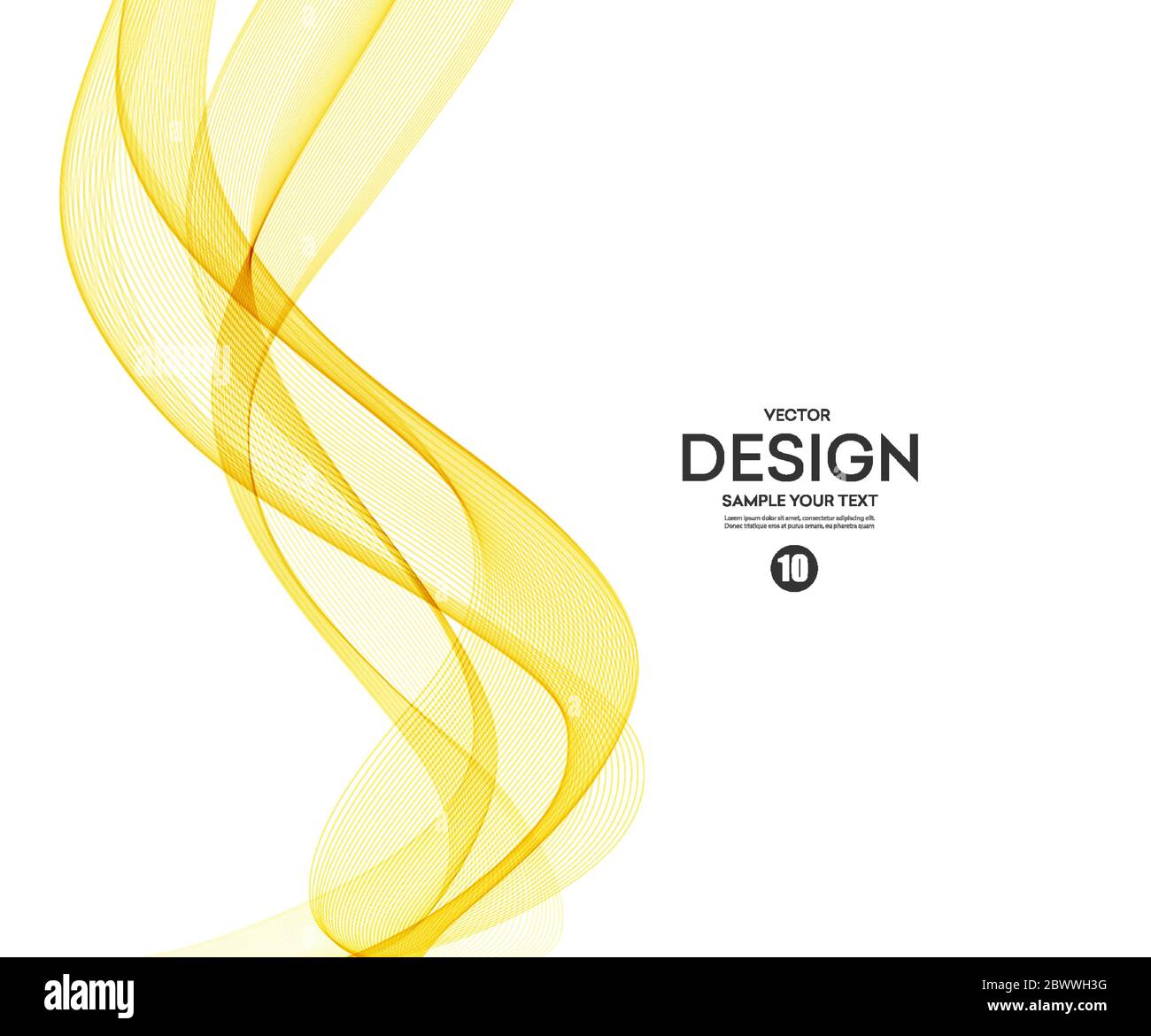 Gold wave business card design Stock Vector Images - Alamy