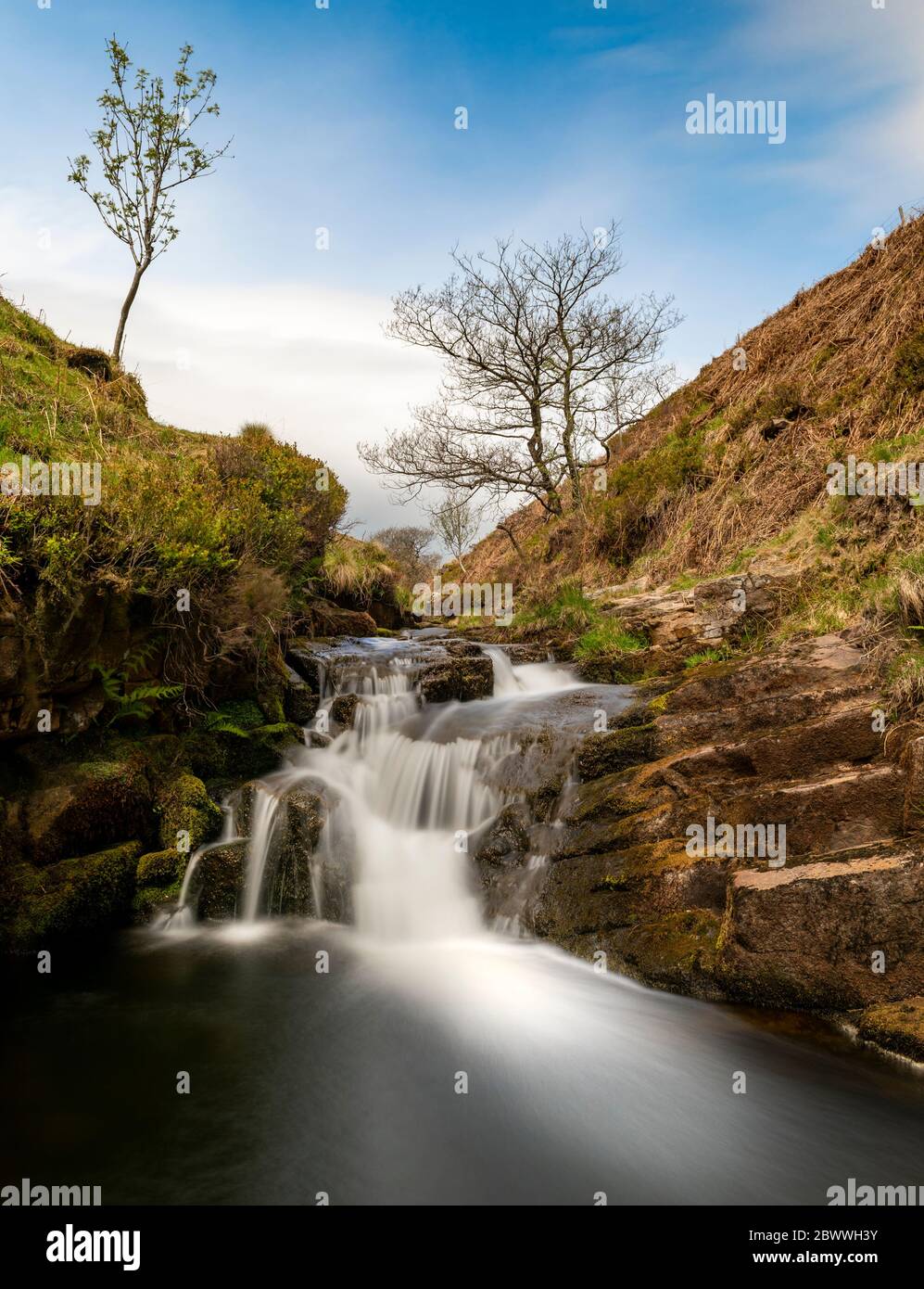 River Dane waterfall,Peak District National Park ,Stafford-shire ...