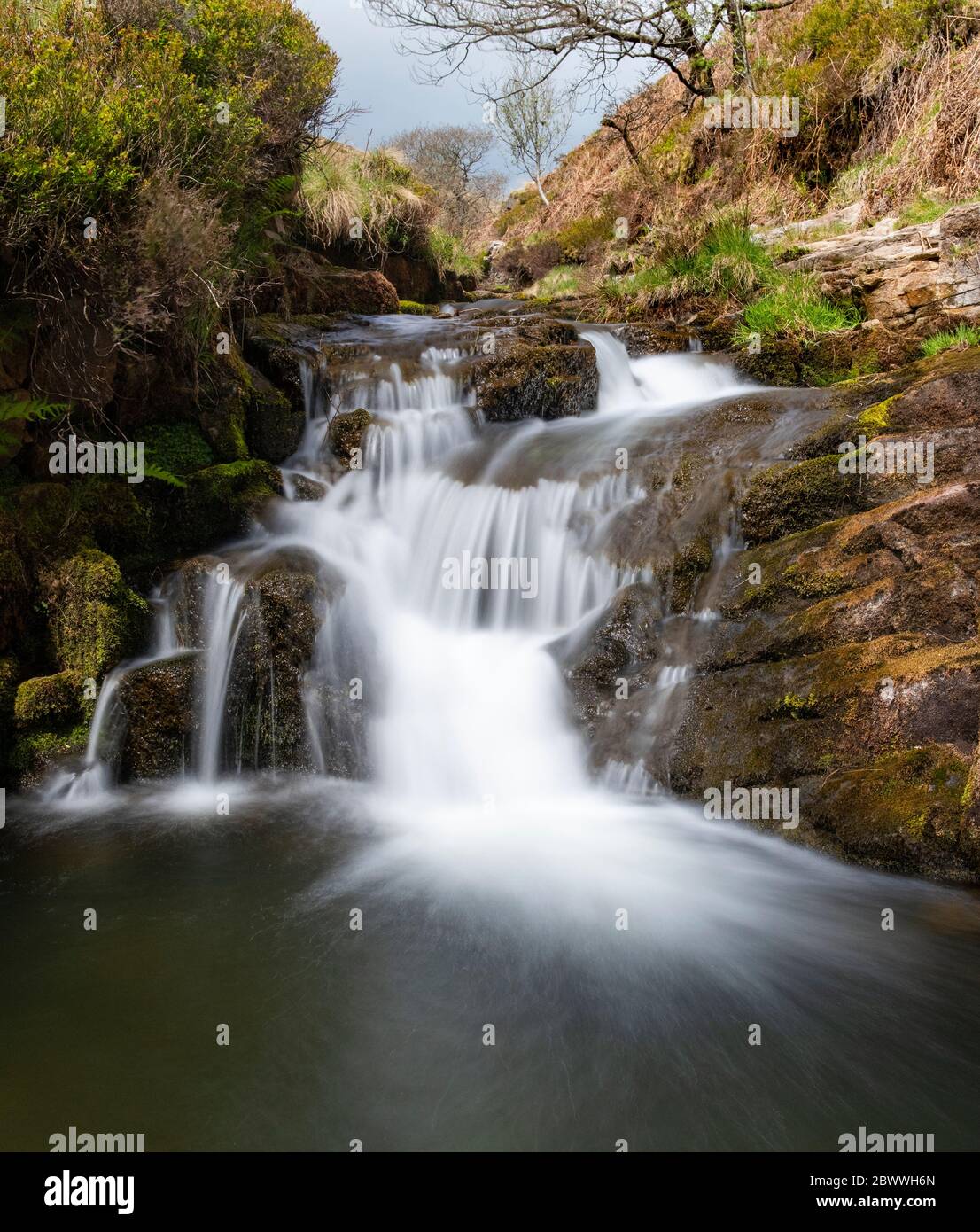 River Dane waterfall,Peak District National Park ,Stafford-shire ...