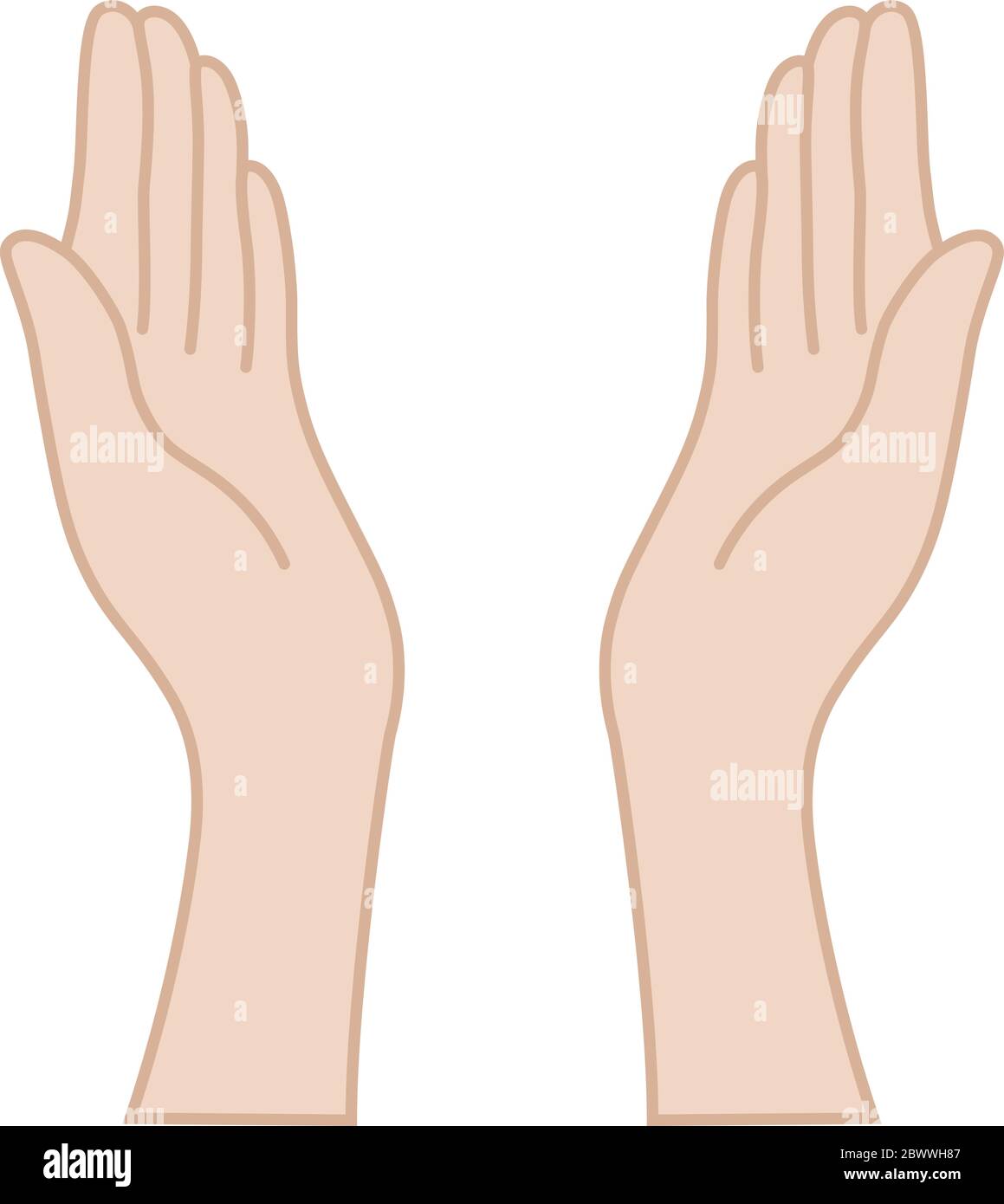 Happy woman hands open Stock Vector Images - Alamy