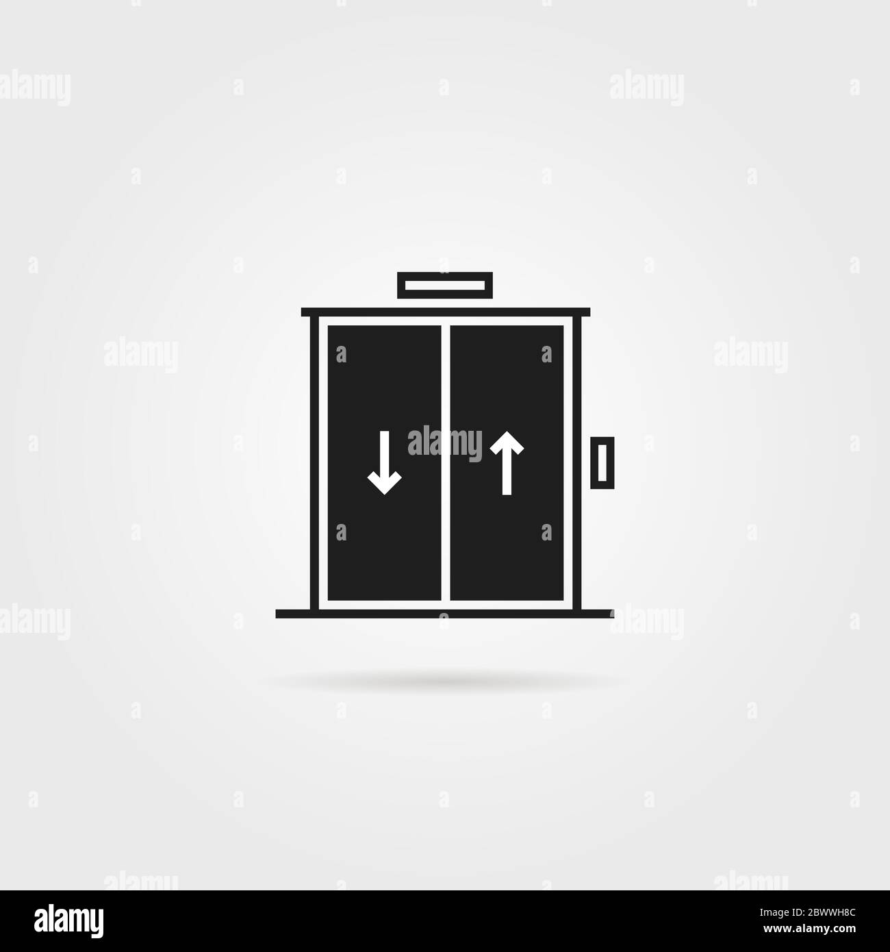 Elevator arrow button Stock Vector Images - Alamy