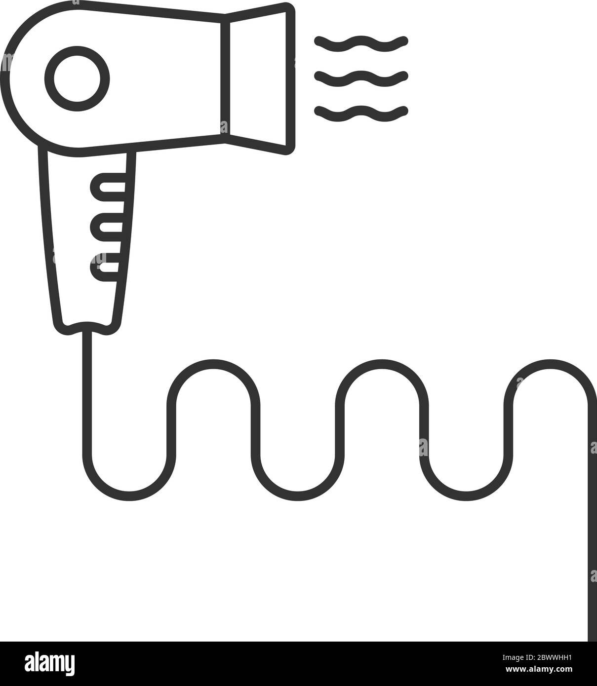 Hair dryer device line Stock Vector Images - Alamy